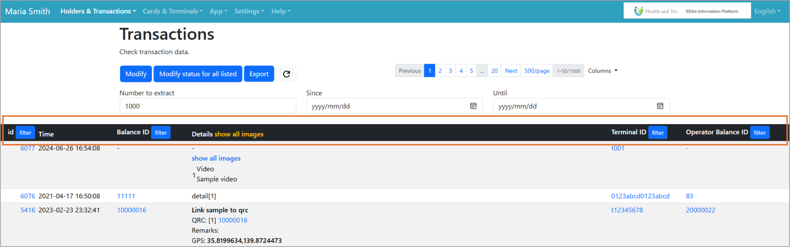 transactions-items [HAT Reach manual]